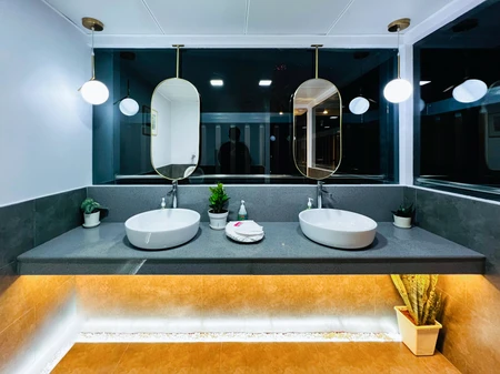 All Community Club Restroom Renovation - Elegant and Functional Design